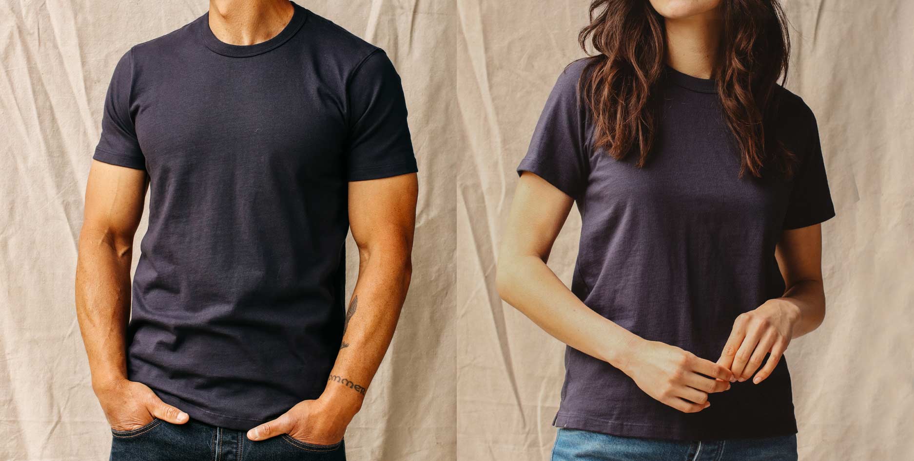 Premium American made denim & knitwear Farmed, Milled & Sewn >